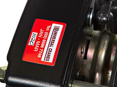 Lifting and Rigging Inspection Tags and Labels - Certags